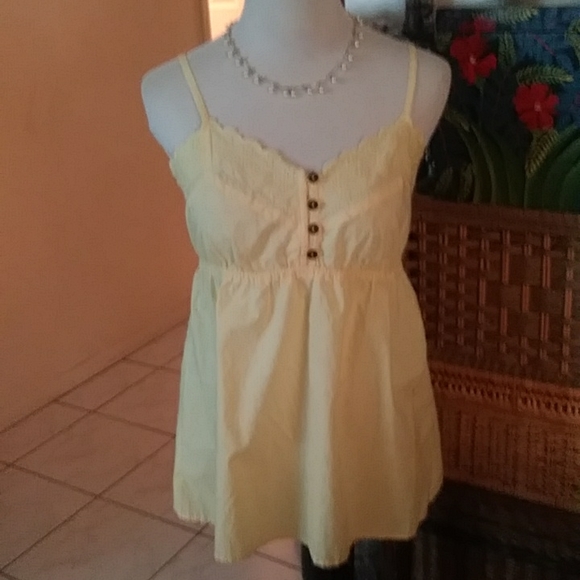 clockhouse | Tops | Sale Clockhouse Yellow Tank Top That Ties Around ...